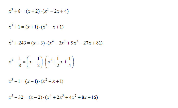 Differenza di Cubi Scomposizione